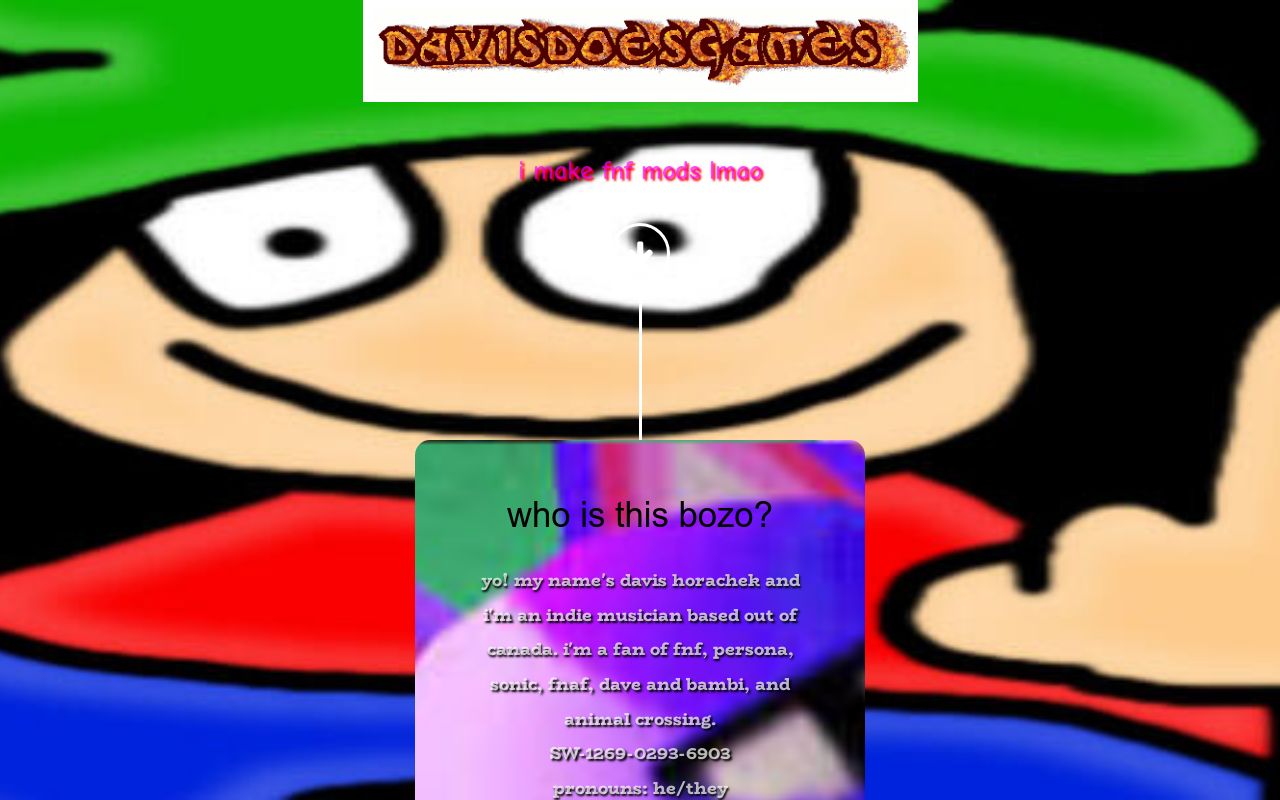 davisdoesgames's super cool carrd